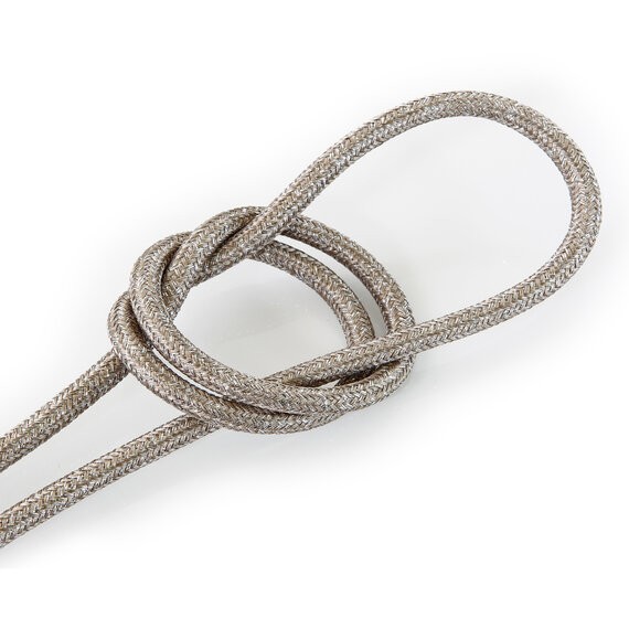 Fil Électrique Tissu Beige 3x0,75mm² - Câble Électrique Textile I L&D